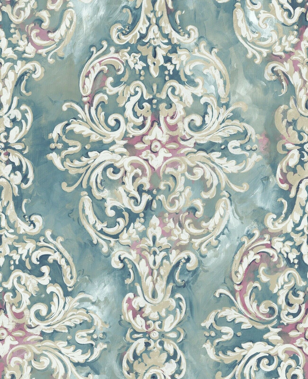 Wallpaper | Damask Wallpaper | Blue Wallpaper | Colorful Wallpaper ...