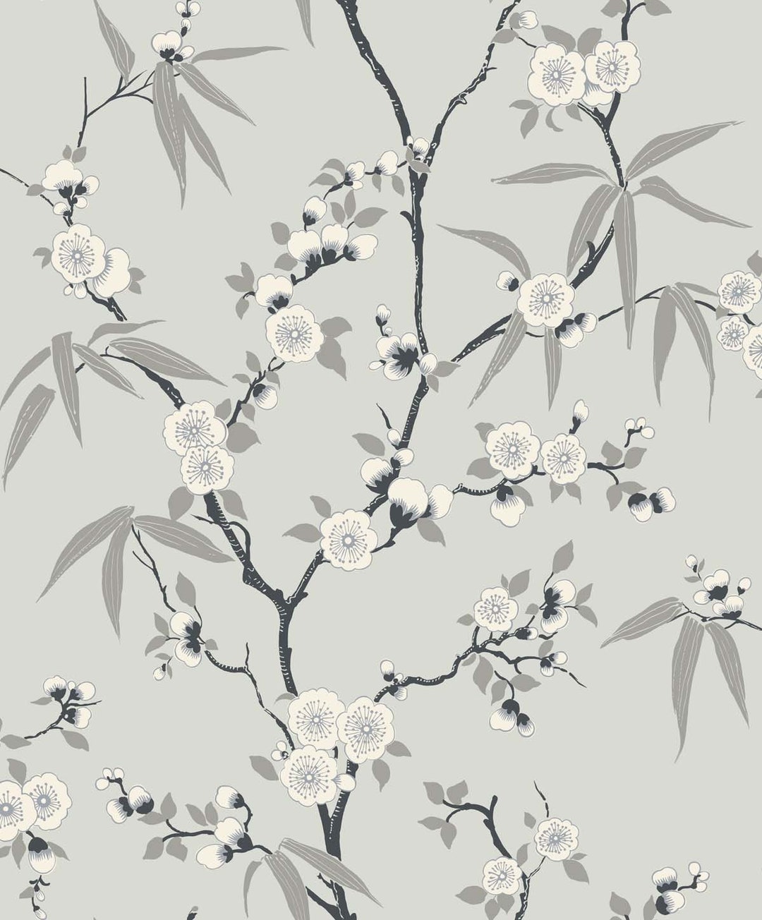 Wallpaper | Floral Wallpaper | Grey Wallpaper | Botanical Wallpaper ...