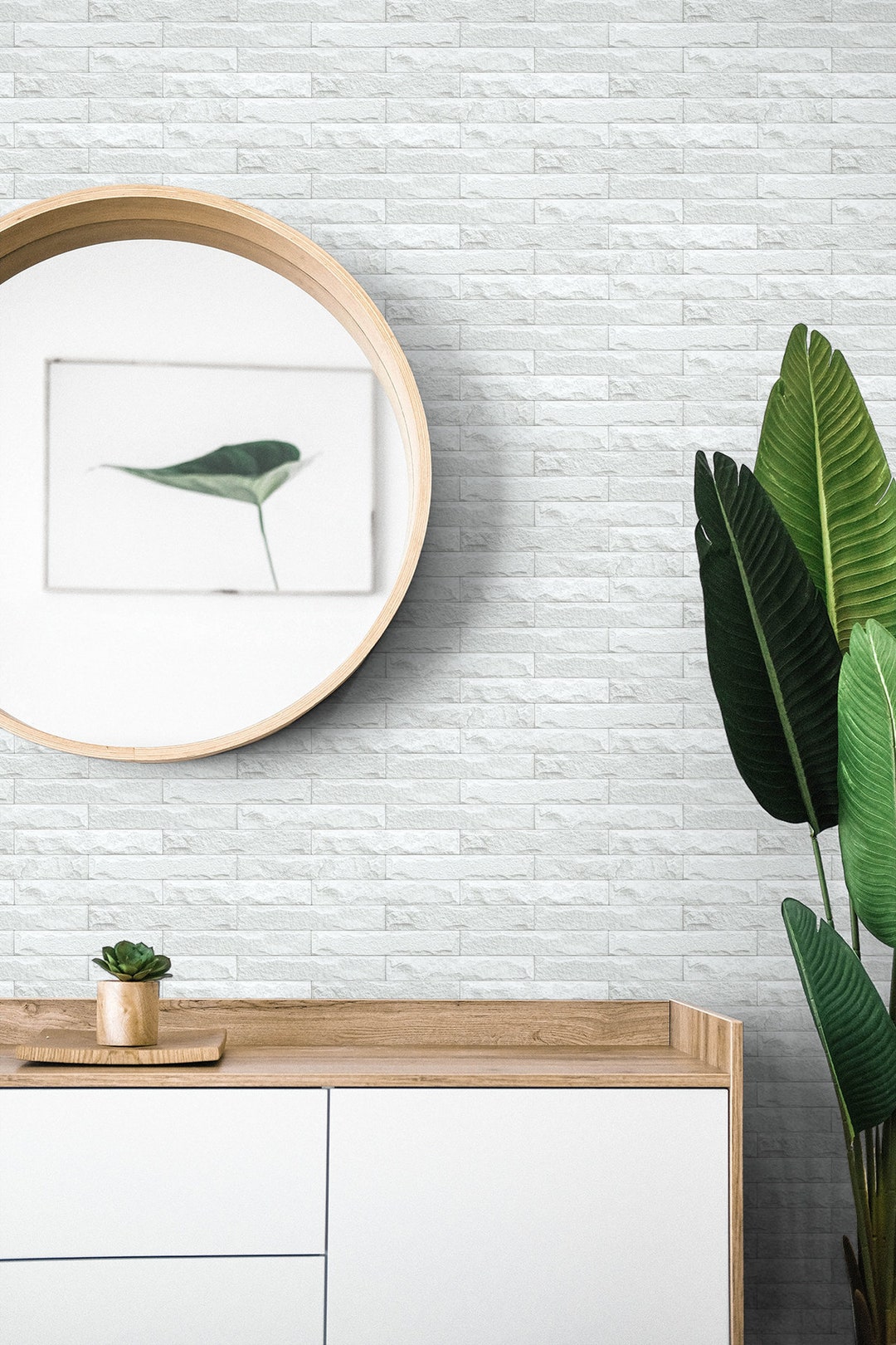 Peel & Stick | Self Adhesive Wallpaper | Brick Peel and Stick | White ...