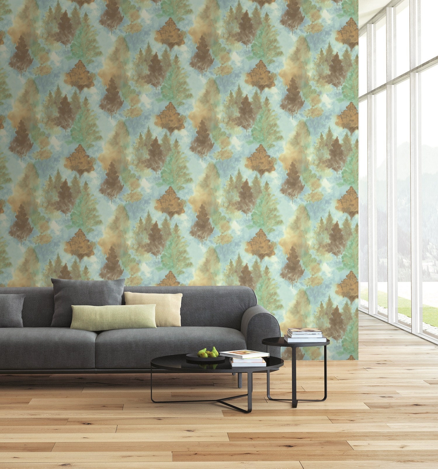 Forest Wallpaper | Tree Wallpaper | Abstract Wallpaper | Wallpaper Roll ...