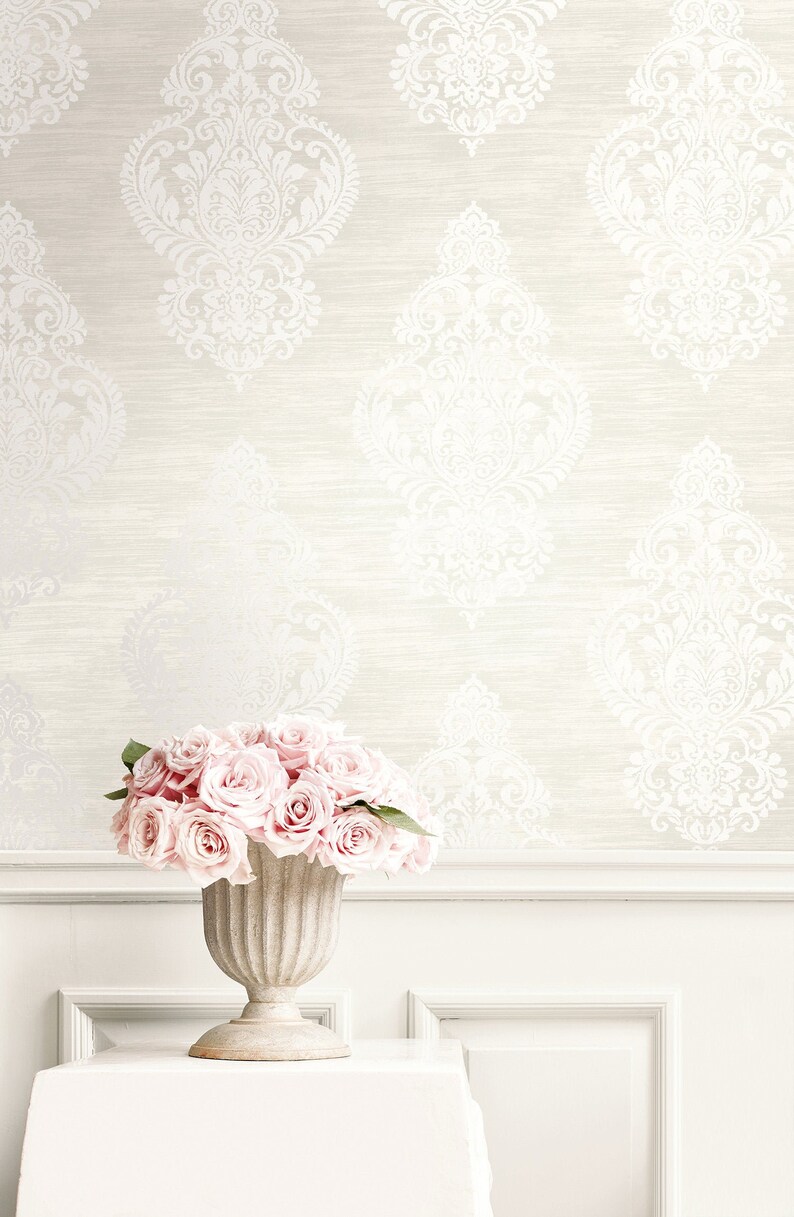 Wallpaper Traditional Wallpaper Classic Wallpaper Damask - Etsy