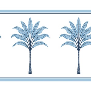Peel and Stick Wallpaper Border Palm Tree Coastal Tropical Self ...