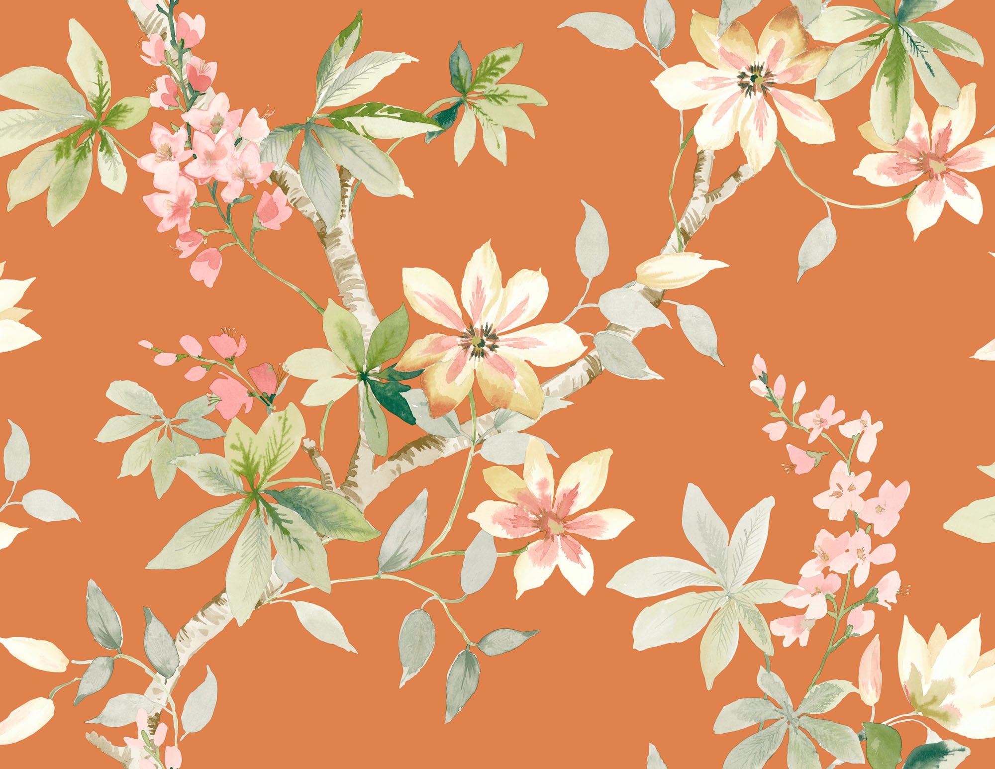 Wallpaper Floral Wallpaper Flower Wallpaper Designer | Etsy