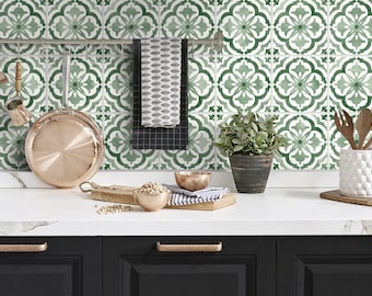 Blue Tile Wallpaper Peel and Stick, Kitchen Wallpaper, Bathroom ...