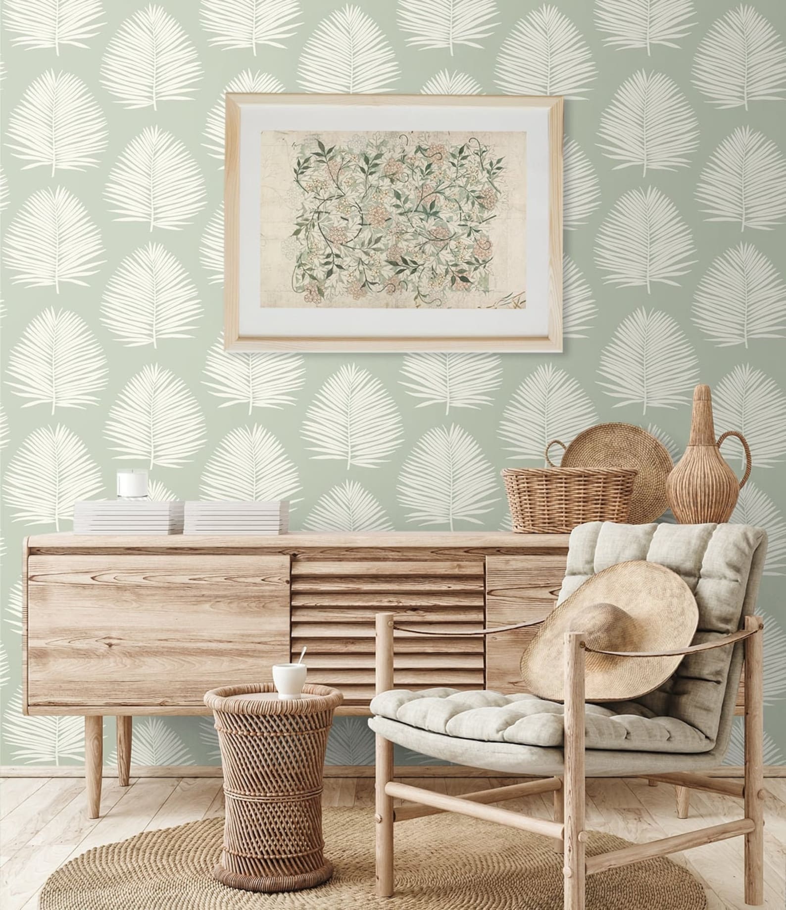 Wallpaper Palm Wallpaper Coastal Wallpaper Palm Leaf Wallpaper Tropical ...