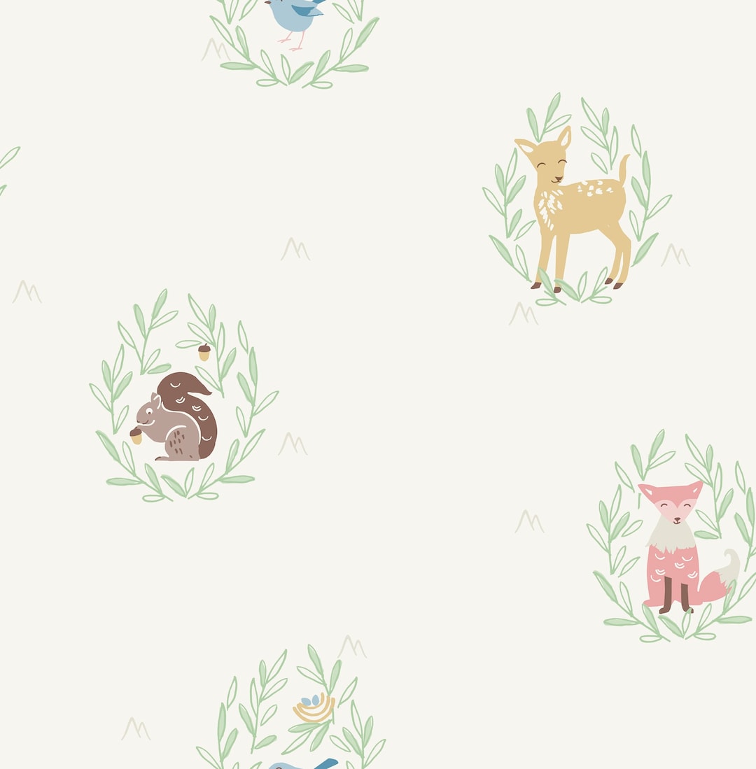 Animal Wallpaper | Nursery Wallpaper | Kids Wallpaper | Childrens ...