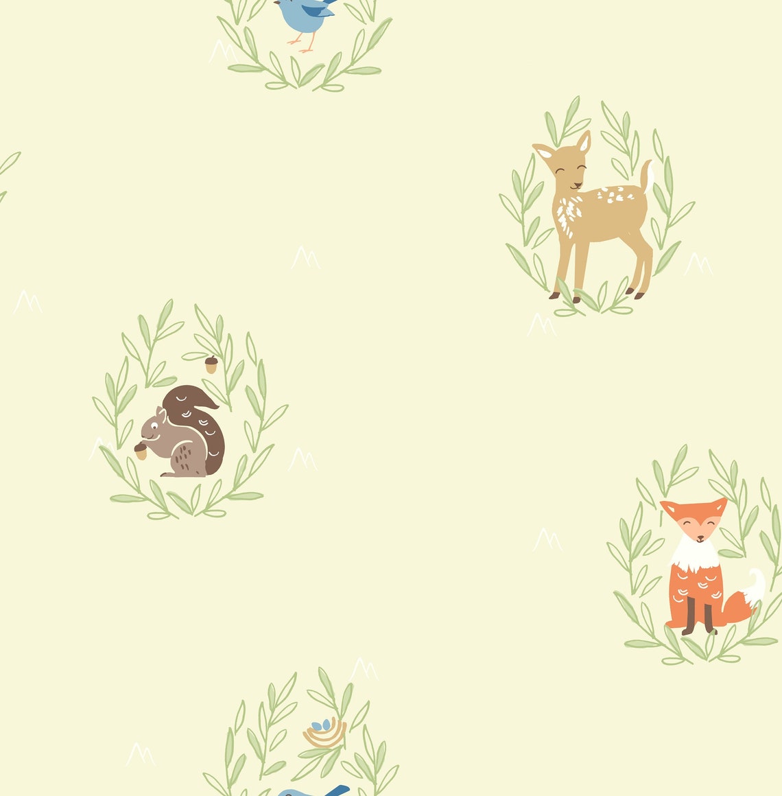 Animal Wallpaper Nursery Wallpaper Kids Wallpaper | Etsy