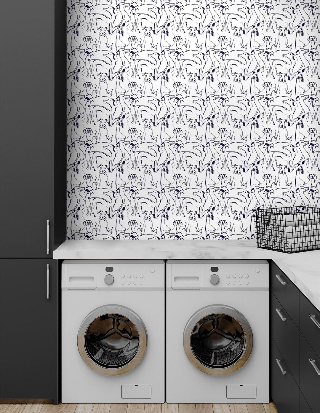 Dog Peel and Stick Wallpaper | Dog Wallpaper | Self Adhesive Wallpaper ...