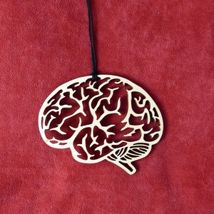 Anatomical Human Brain Ornament Laser Cut Baltic Birch PHD Psychology ...