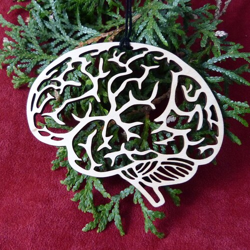 Anatomical Human Brain Ornament Laser Cut Baltic Birch PHD - Etsy Canada