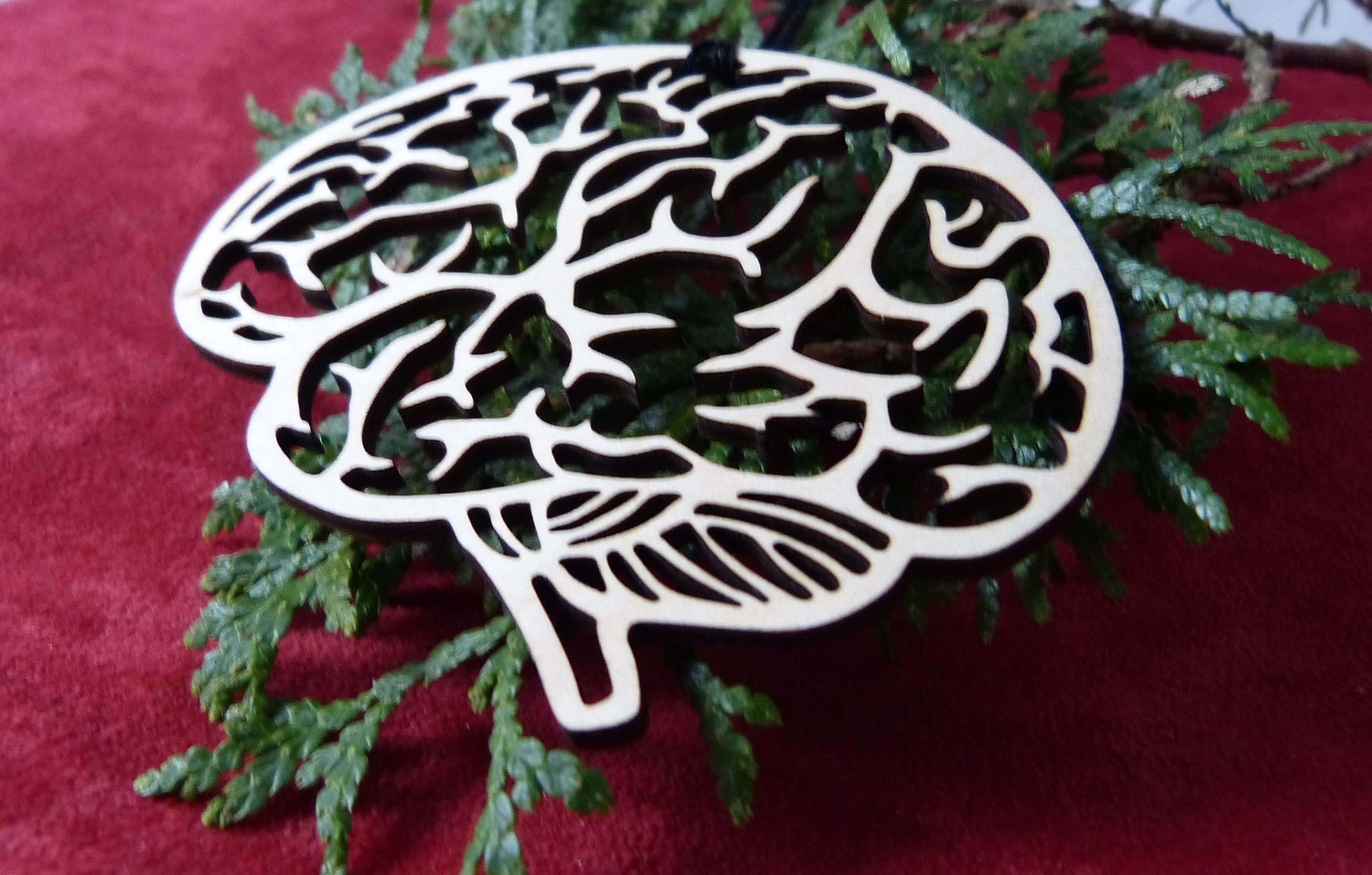 Anatomical Human Brain Ornament Laser Cut Baltic Birch PHD | Etsy