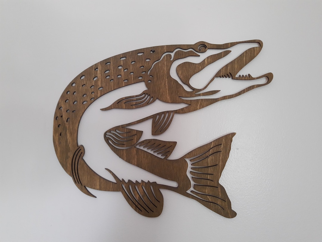 Wood Pike Laser Cut Wall Art Fish Fishing Northern Pike - Etsy Canada