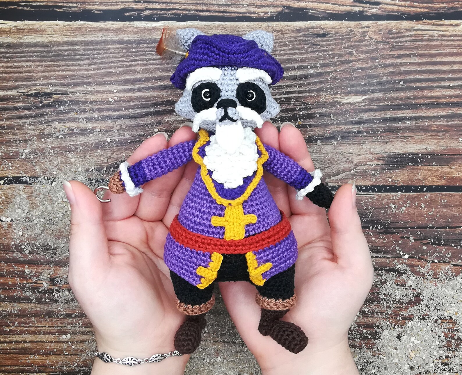 Crochet Pattern Captain Hook Pirate Racoon Amigurumi Pdf - Etsy