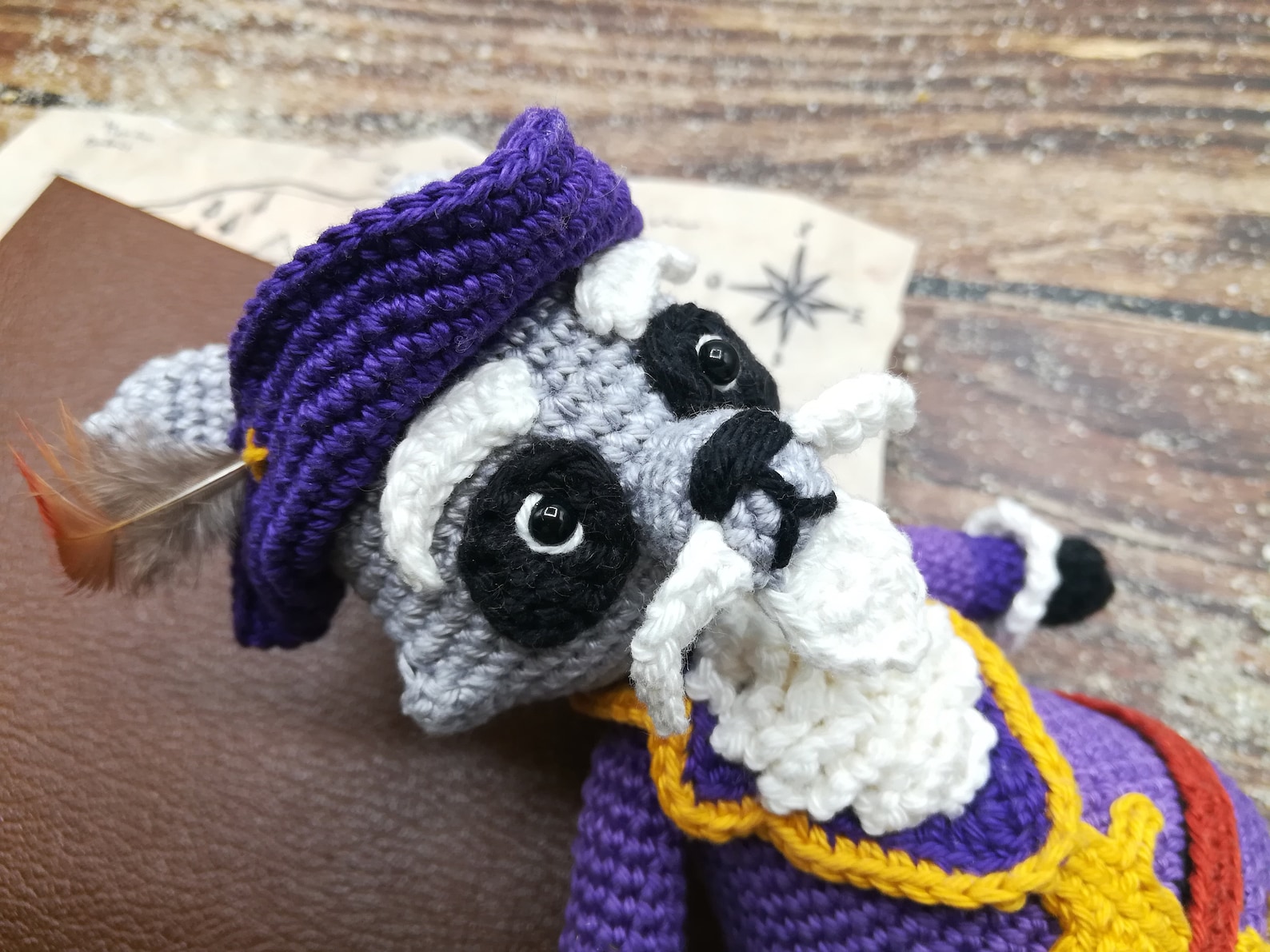 Crochet Pattern Captain Hook, Pirate Racoon Amigurumi Pdf Digital ...