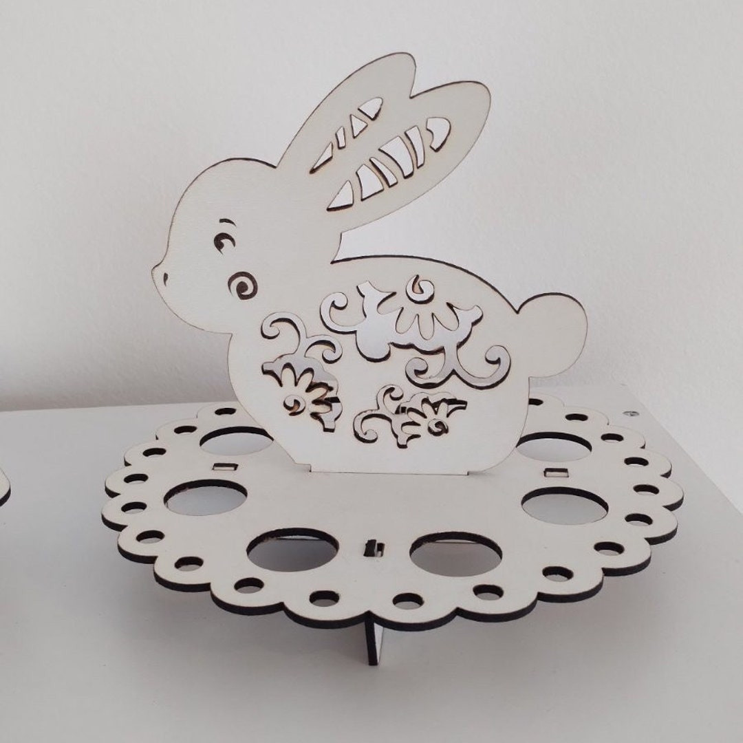 Laser Cut Easter Rabbit, Easter Bunny. Eggs Tray. Plywood. DXF, SVG ...