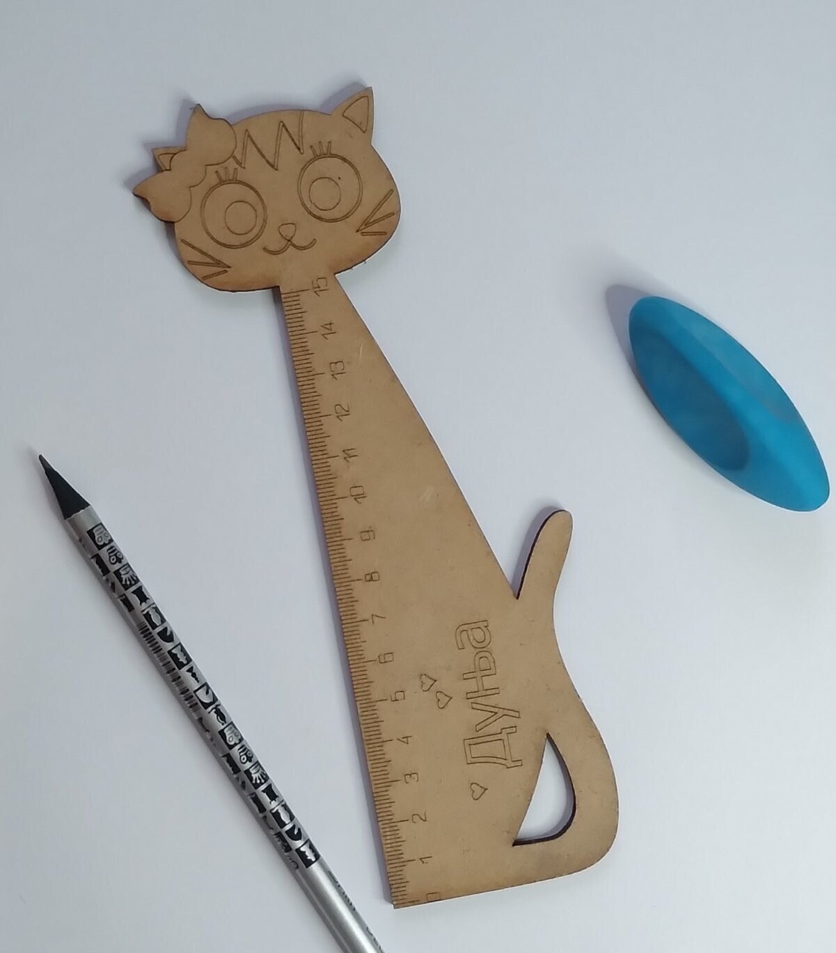 Laser Cut Wooden Ruler for Kids School Teacher Svg, Dxf, Pdf, Cat Shape ...