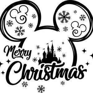 Christmas Mickey Mouse SVG File - Etsy