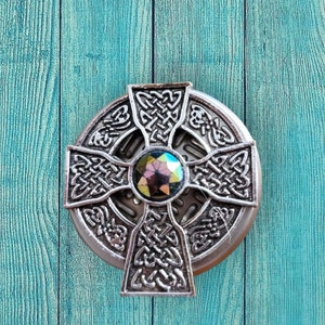 Silver Ornate Celtic Cross Cabinet Drawer Knob Pulls Bifold Closet ...