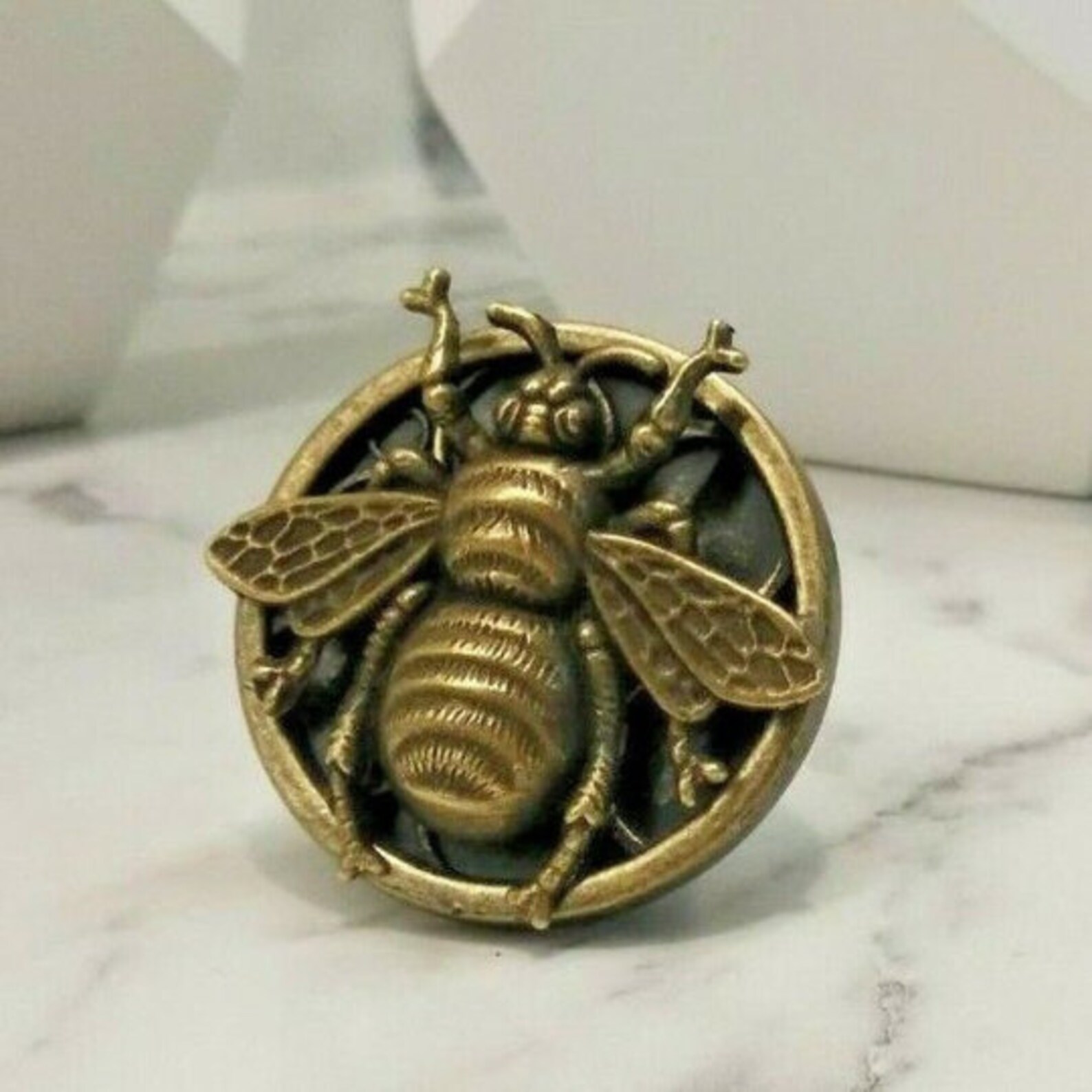 Solid Heavy Vintage Golden Bronze Bee Bumble Honey Queen - Etsy