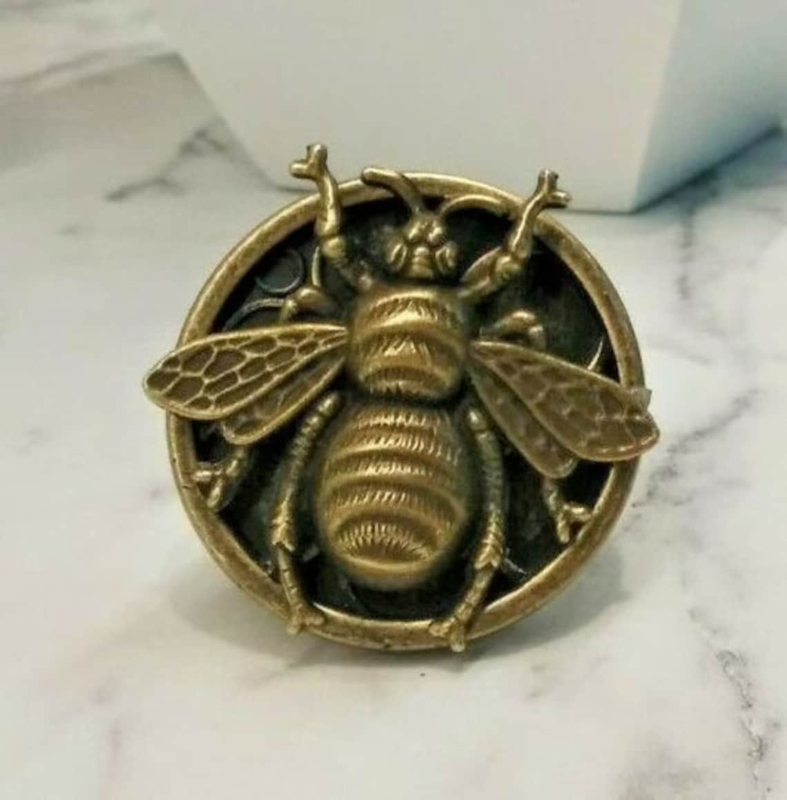 Solid Heavy Vintage Golden Bronze Bee Bumble Honey Queen - Etsy
