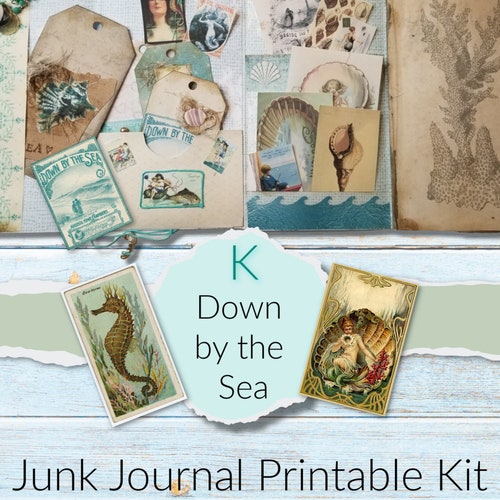 Junk Journal Printable Ocean Beach Sea Scrapbook Digital - Etsy