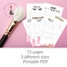 Printable Download// Makeup Cosmetics Organization // Printable Kit ...