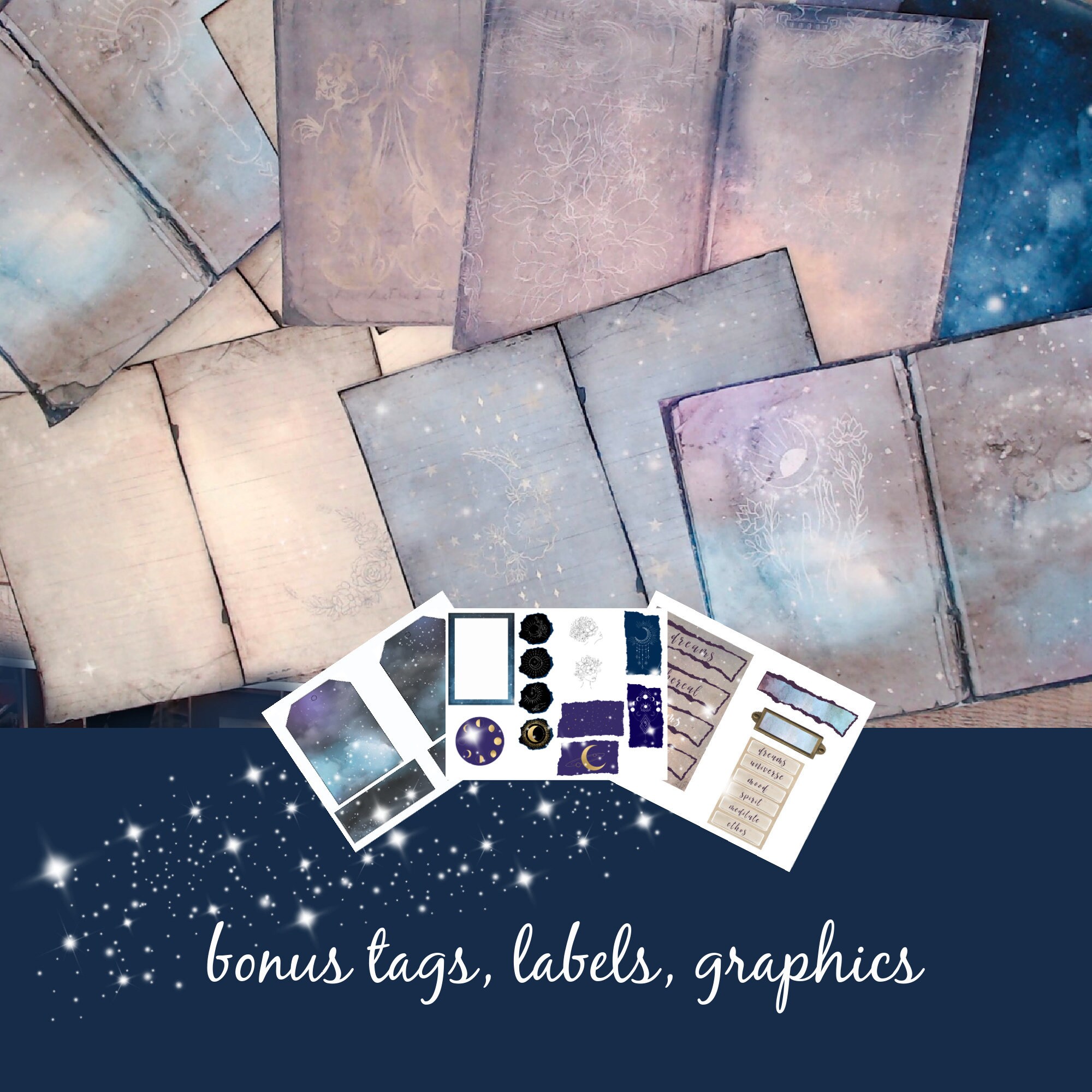 Dreams, Junk Journal Pages, Space, Galaxy, Printable, Dream Journal - Etsy