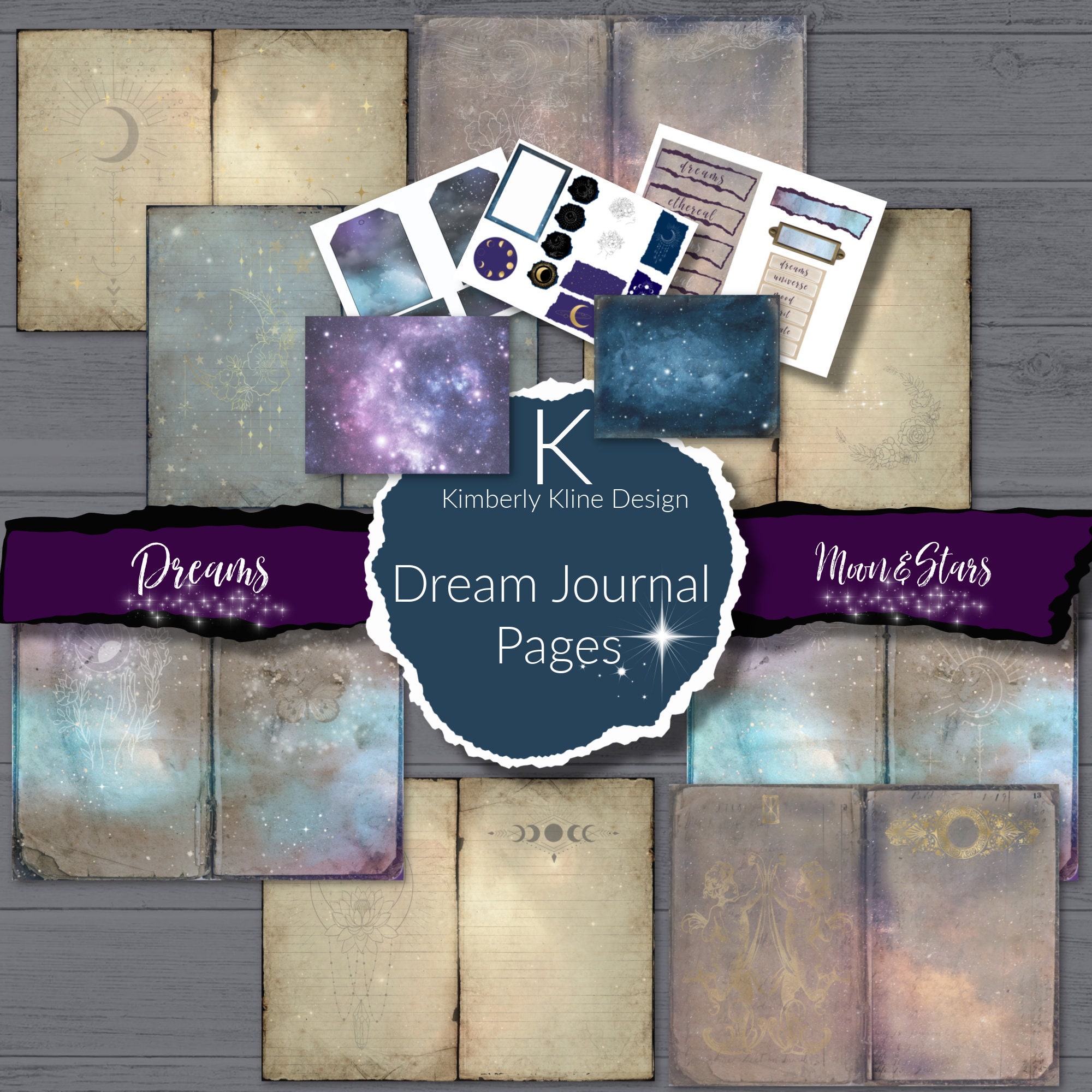 Dreams, Junk Journal Pages, Space, Galaxy, Printable, Dream Journal - Etsy