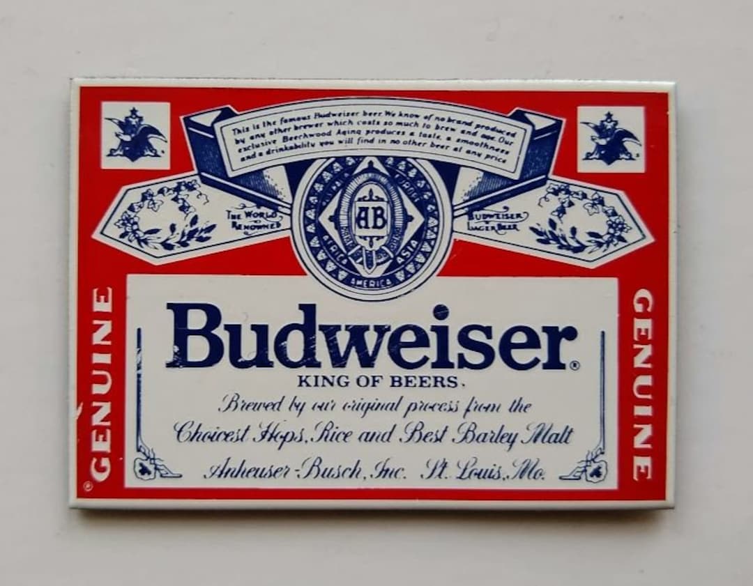 BUDWEISER - Beer Bottle Unfolded - Genuine. - Etsy