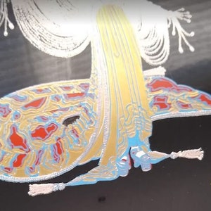 ERTE - L'ORIENTAL LADY - Pearl Mask Orange Feathers - Headresss ...