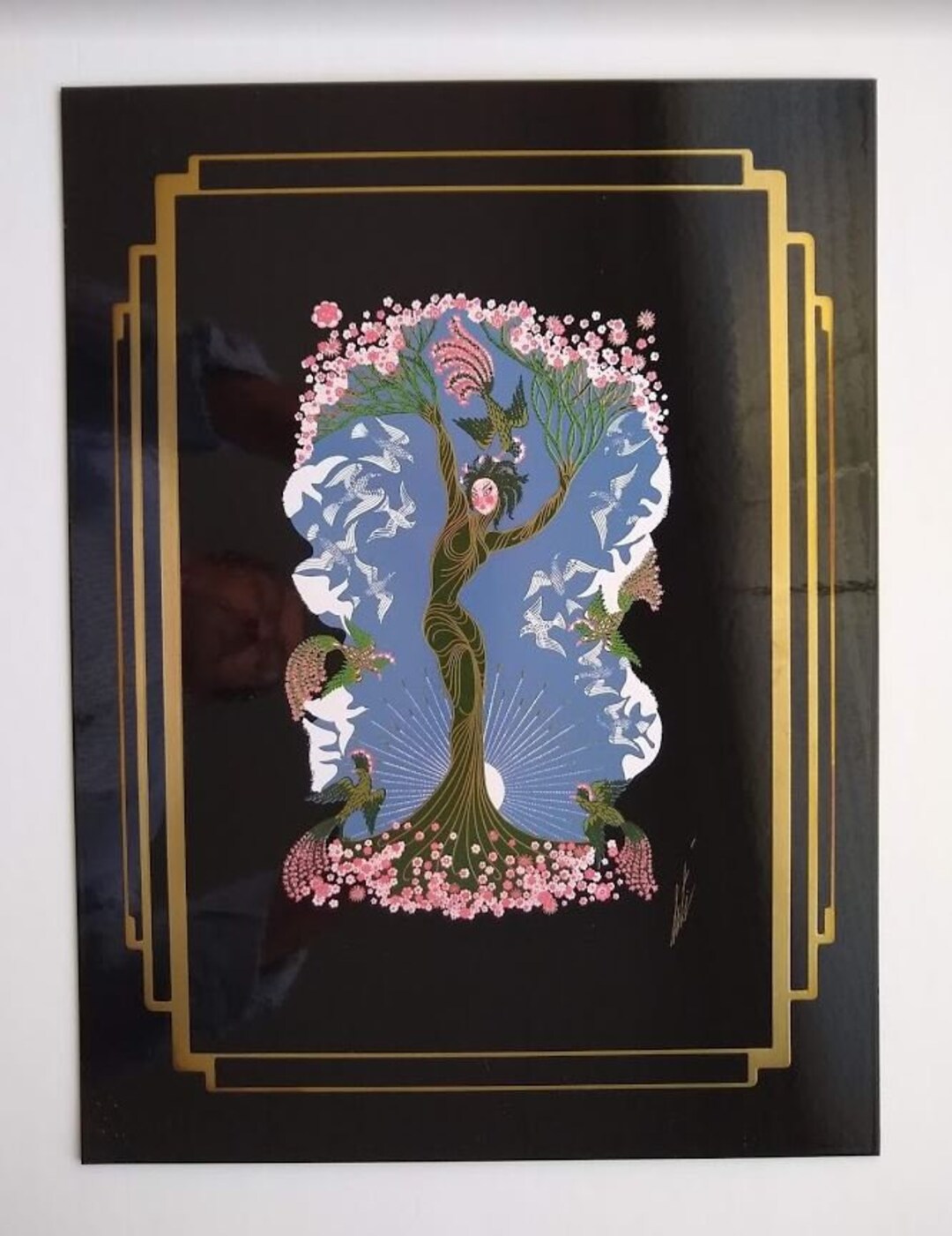 ERTE - FOUR Seasons - SUMMER - Earth Woman Branching to Flower Above ...