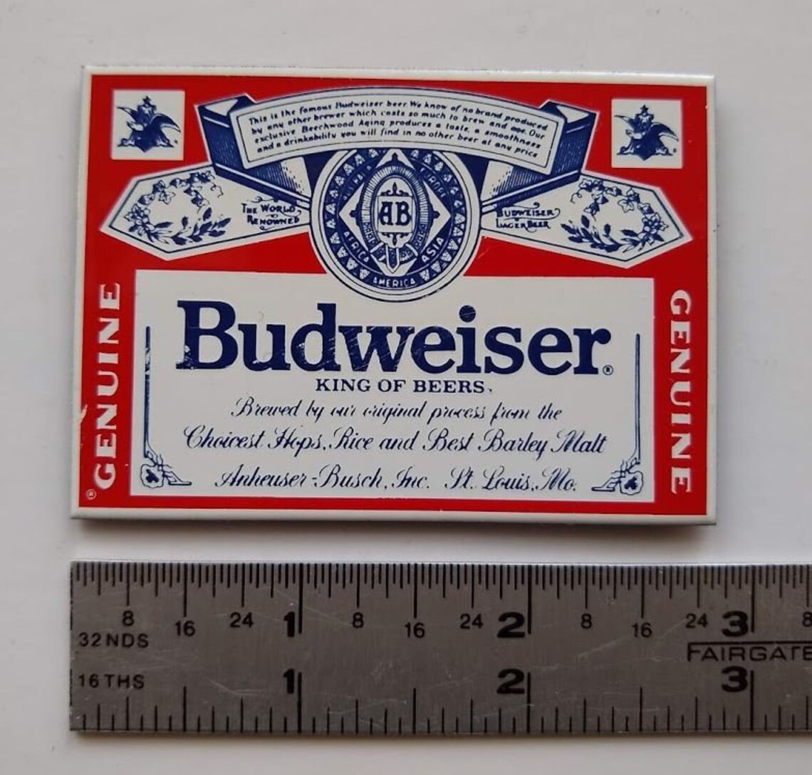 BUDWEISER - Beer Bottle Unfolded - Genuine. - Etsy