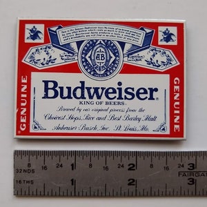 BUDWEISER - Beer Bottle Unfolded - Genuine. - Etsy
