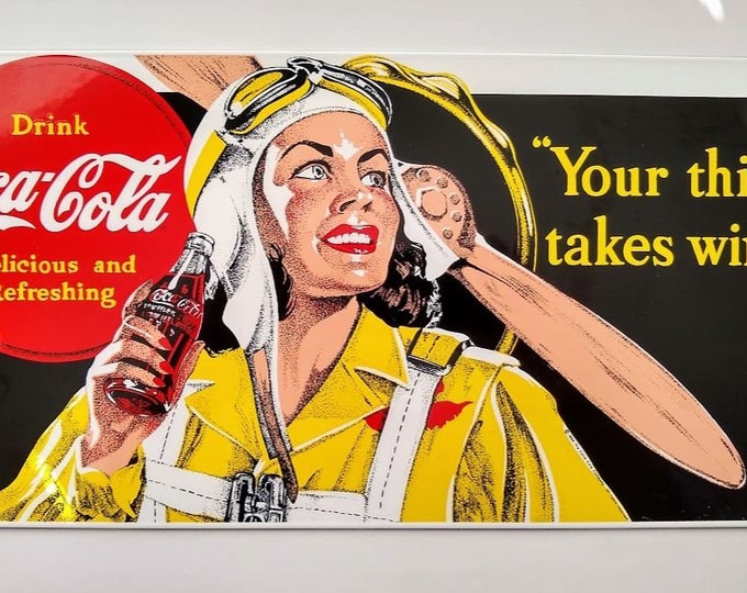 COCA COLA - "your Thirst Takes Wings" Delicious and Refreshing." Female ...