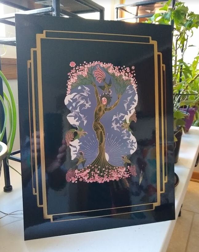 ERTE - FOUR Seasons - SUMMER - Earth Woman Branching to Flower Above ...