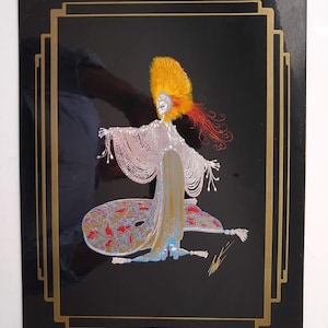 ERTE - L'ORIENTAL LADY - Pearl Mask Orange Feathers - Headresss ...