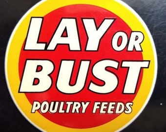 Vintage Lay or Bust Feedsack, Chickens, Digital Design, Instant ...