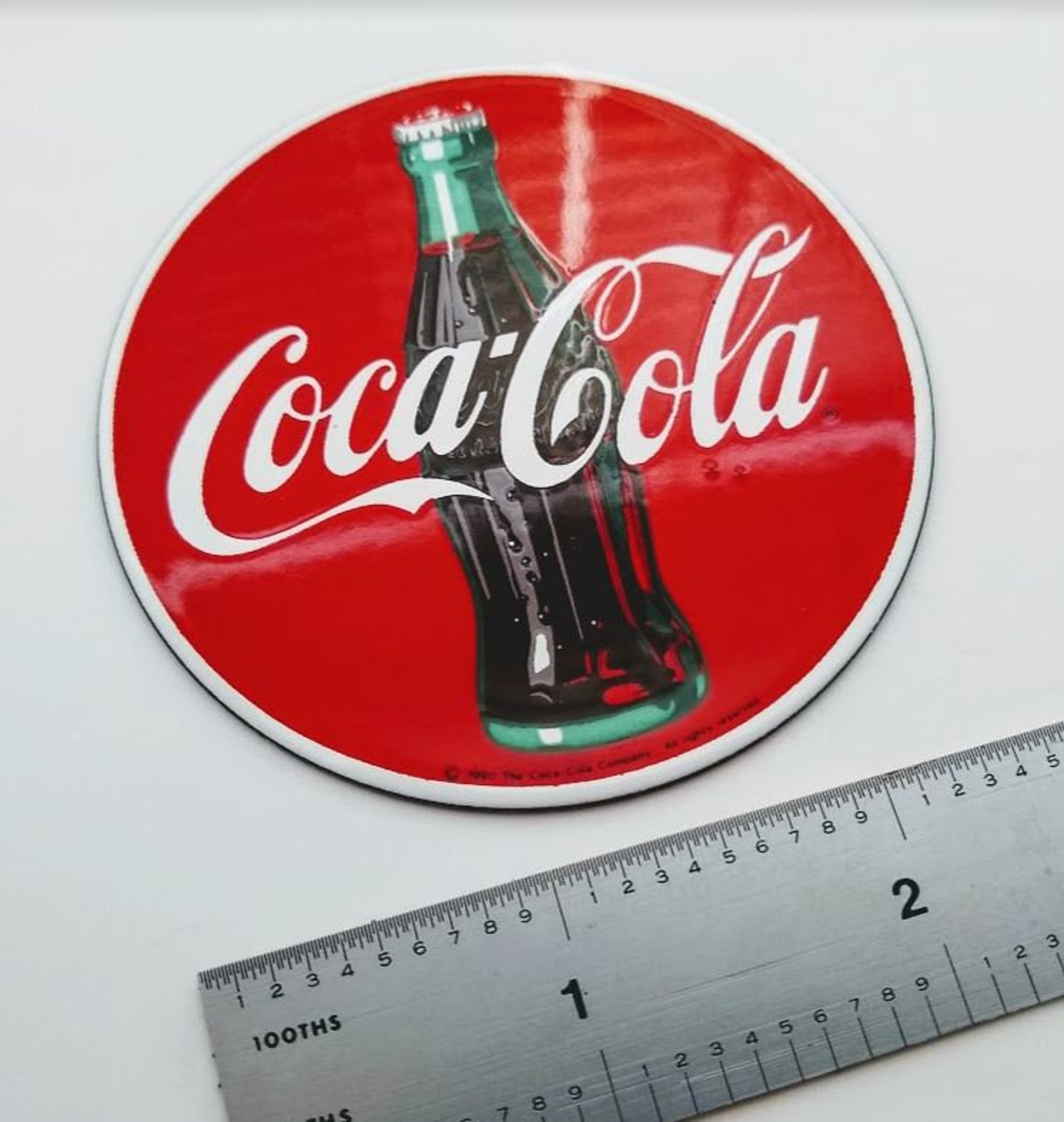 COCA COLA Logo With BOTTLE Behind and Red Background. - Etsy
