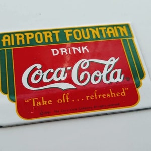 COCA COLA -airport Fountain - Take OFF Refreshed! - Etsy