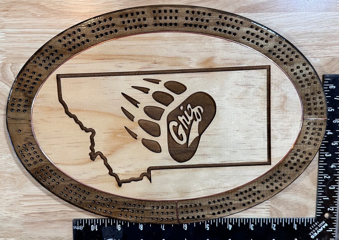 Oval Crib Board Montana Griz Paw - Etsy