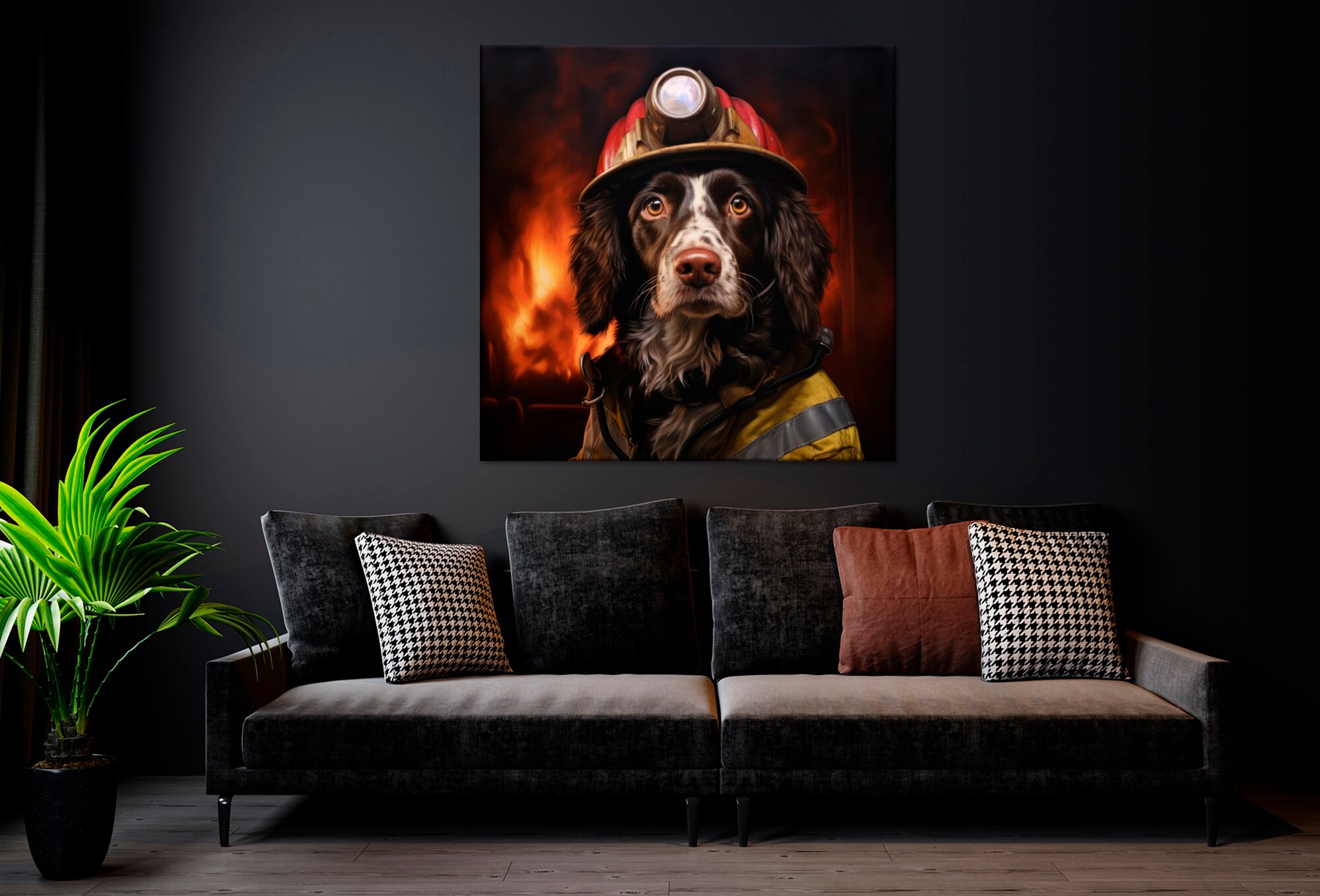 Heroic Fire Rescue Dog, Fearless Firehound, the Firehouse Four-legged ...