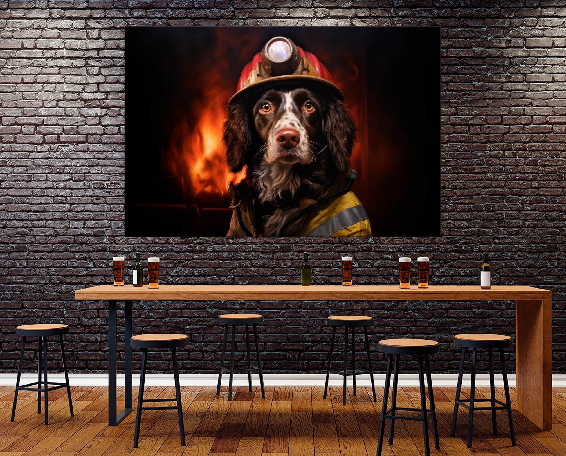 Heroic Fire Rescue Dog, Fearless Firehound, the Firehouse Four-legged ...