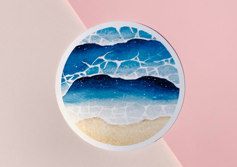 Strand Sticker Ozean Laptop Aufkleber Wellen Wasserflasche - Etsy.de