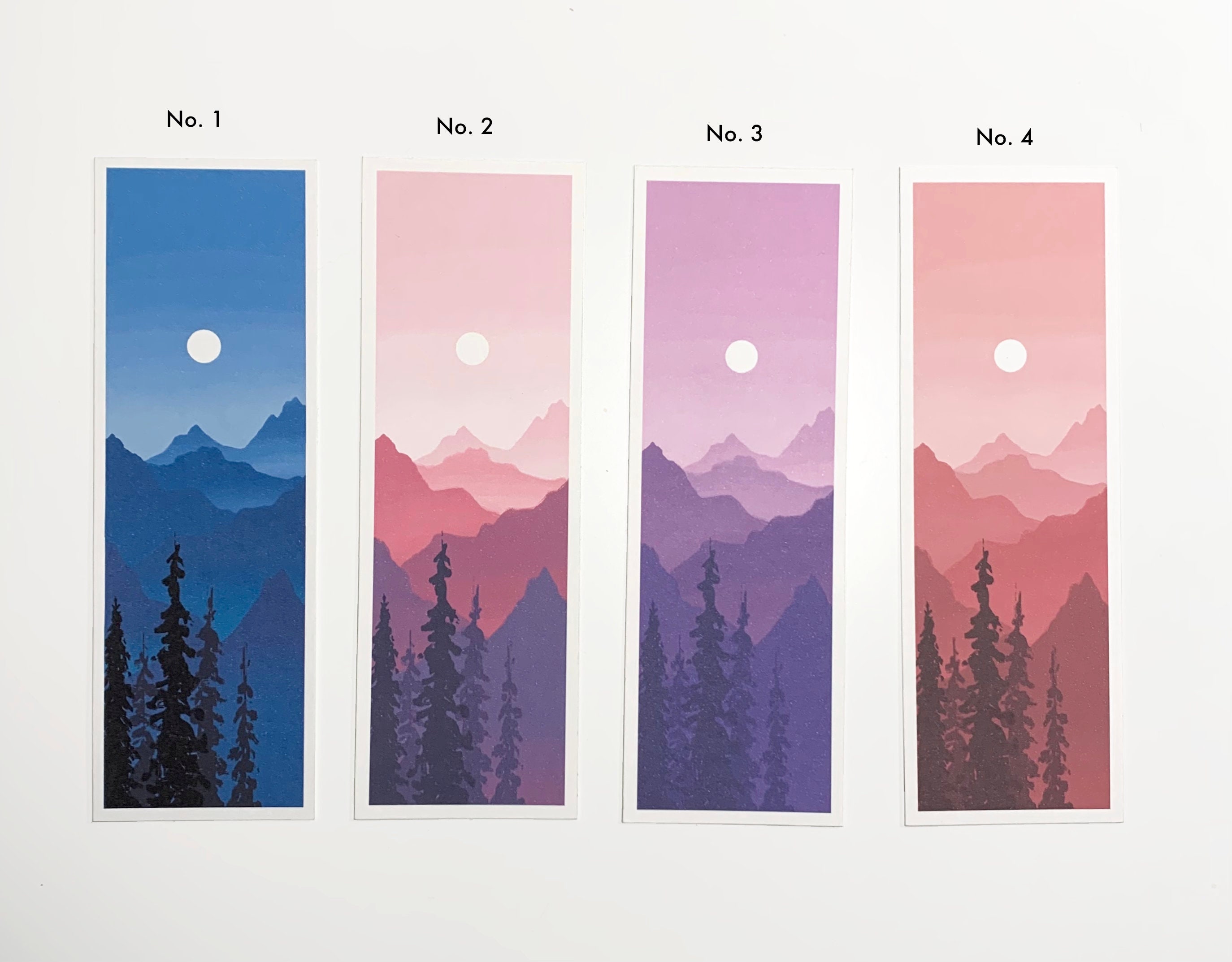 Mountain Landscape Bookmarks Nature Book Marks Watercolor - Etsy India
