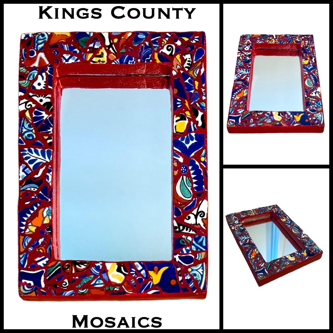 Upcycled Talavera Tile Mirror - Etsy