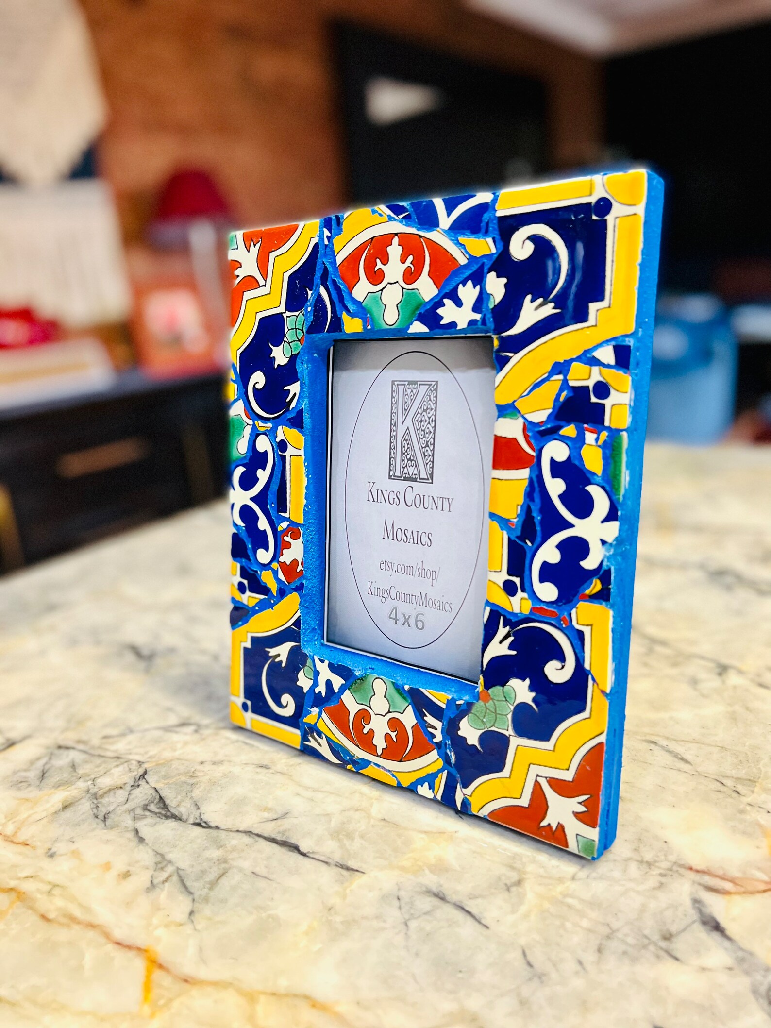 Mexican Talavera Tile Picture Frame/mirror - Etsy