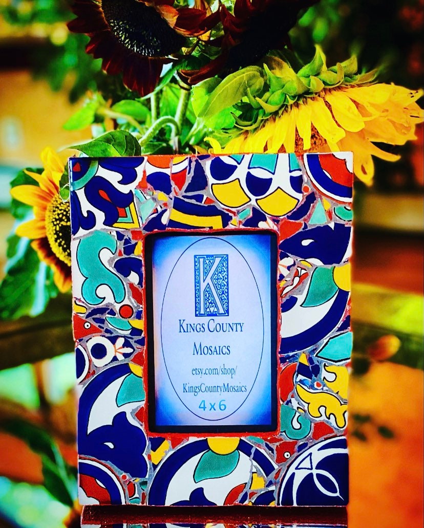 Mexican Talavera Tile Picture Frame - Etsy