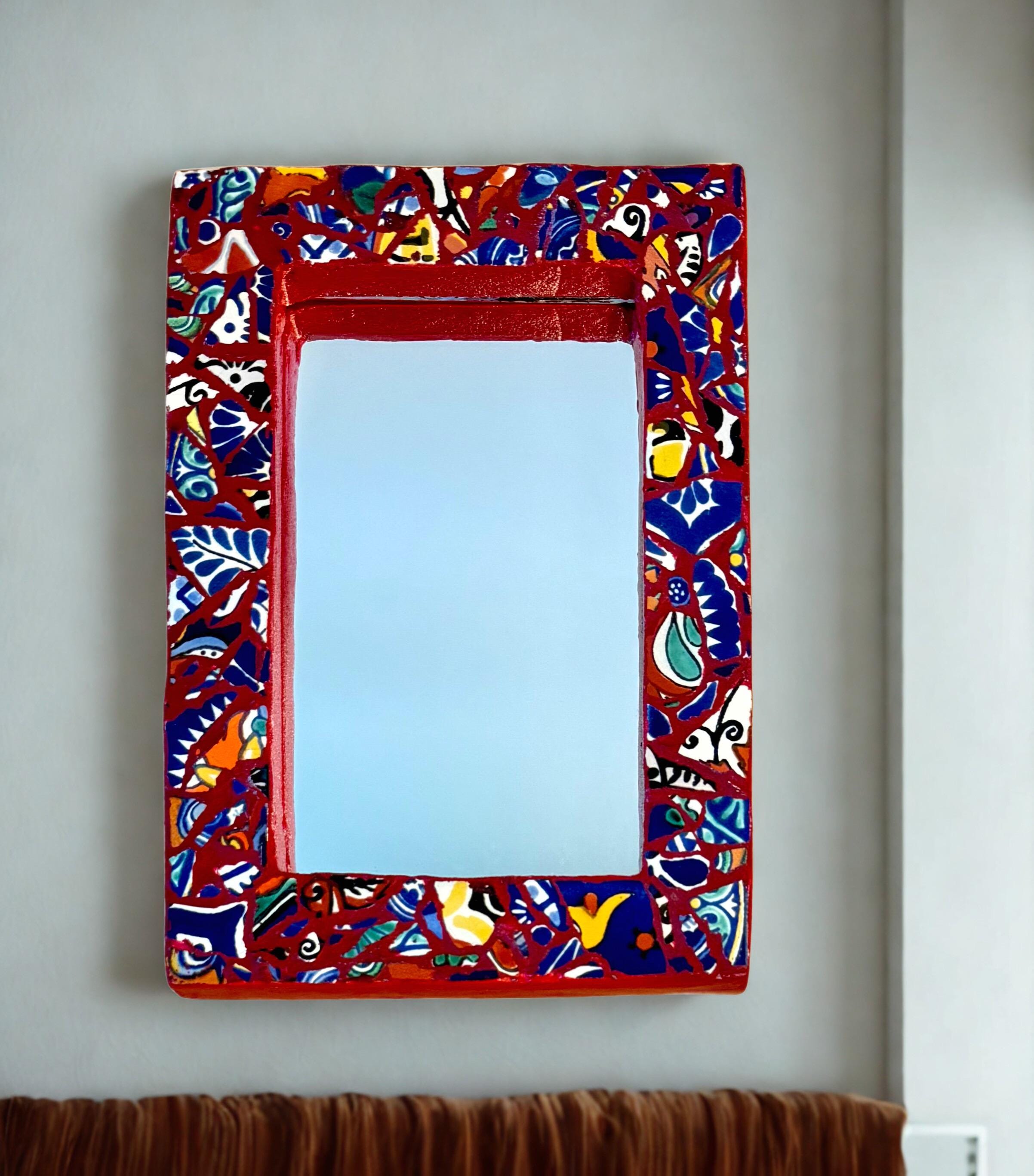 Upcycled Talavera Tile Mirror - Etsy