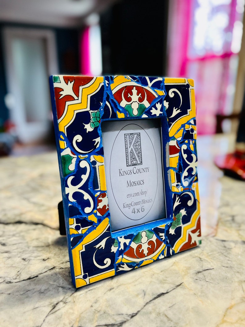 Mexican Talavera Tile Picture Frame/mirror - Etsy