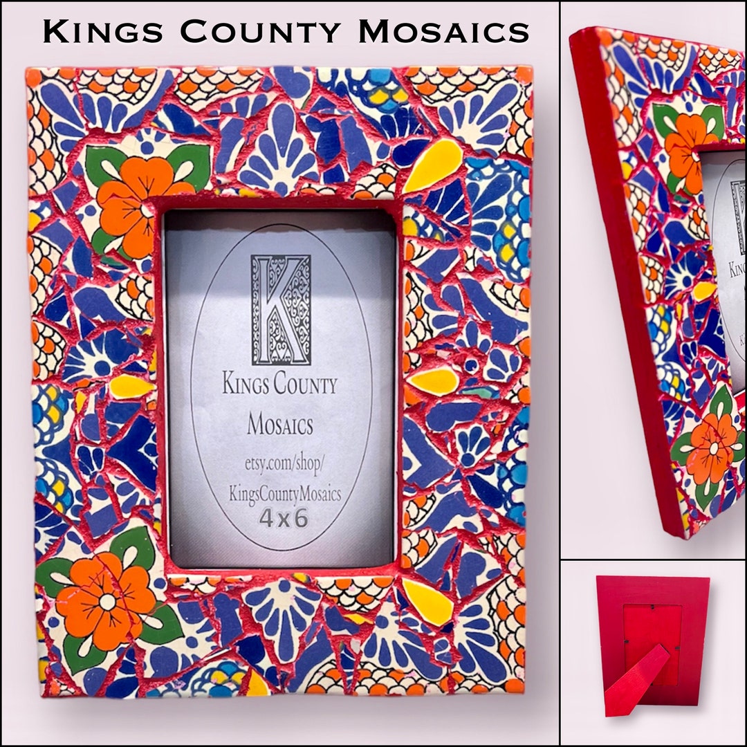 Mexican Talavera Tile Picture Frame - Etsy